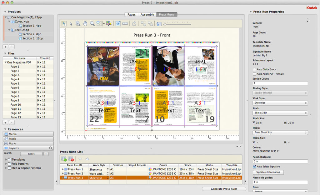 Logiciel d'imposition KODAK PREPS - Graphic Techniques Exportation